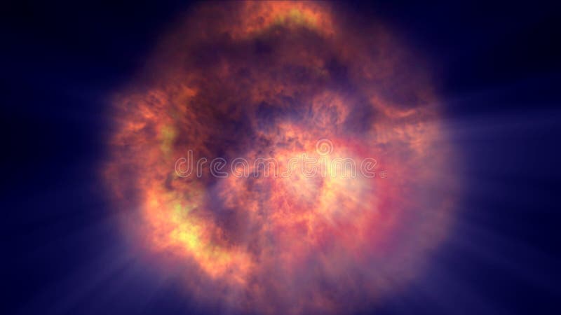 Fire Flame Explosion in Space Stock Illustration - Illustration of bomb ...