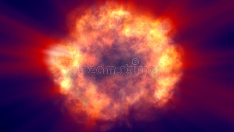 Fire Flame Explosion in Space Stock Illustration - Illustration of burn ...