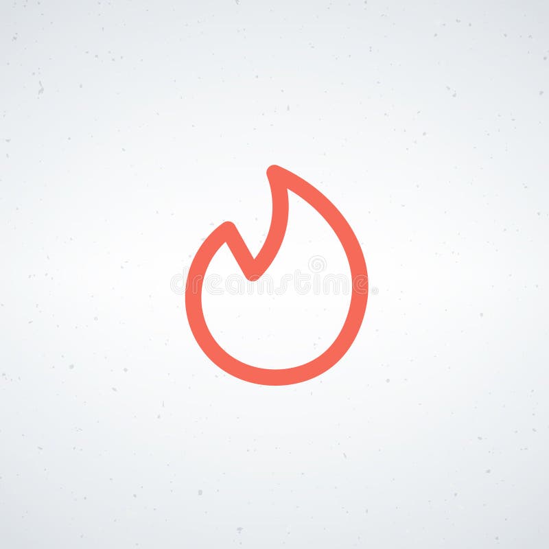 Fire Flame, Flame Line Icon, for Mobile and Web. Fire Flame Icon Design ...