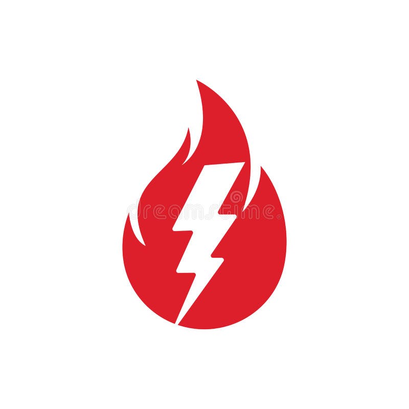 Thunderbolt Logo Flame Stock Illustrations – 95 Thunderbolt Logo Flame ...