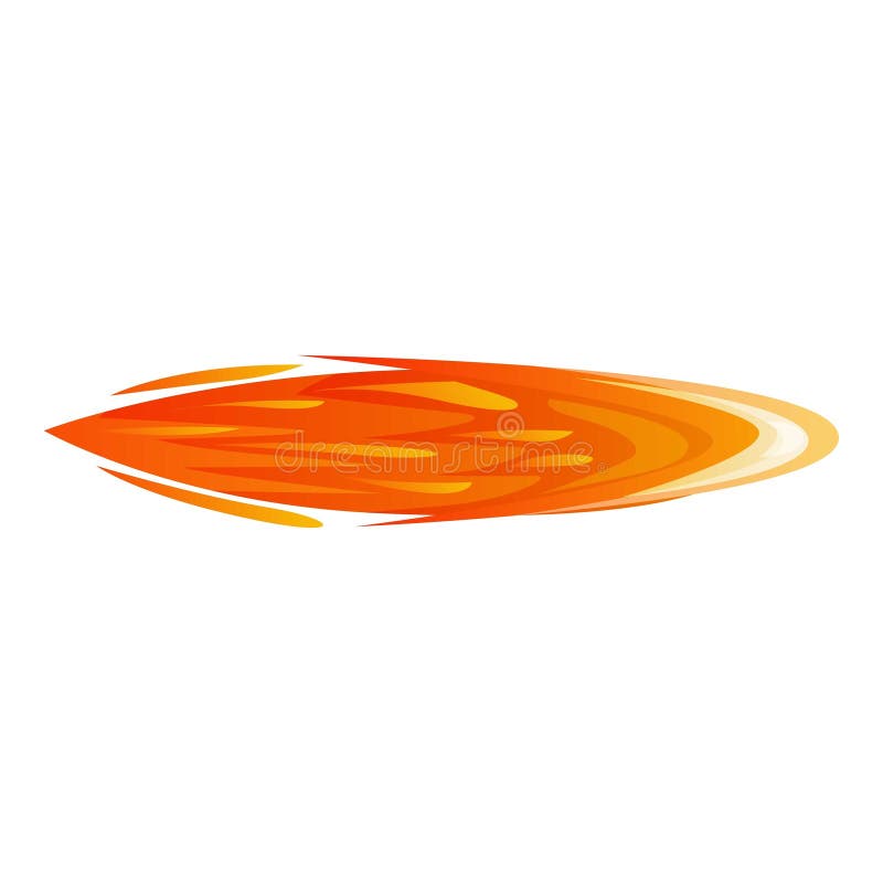 Fire Flame Flying Creating a Shape of Comet Tail Stock Vector ...