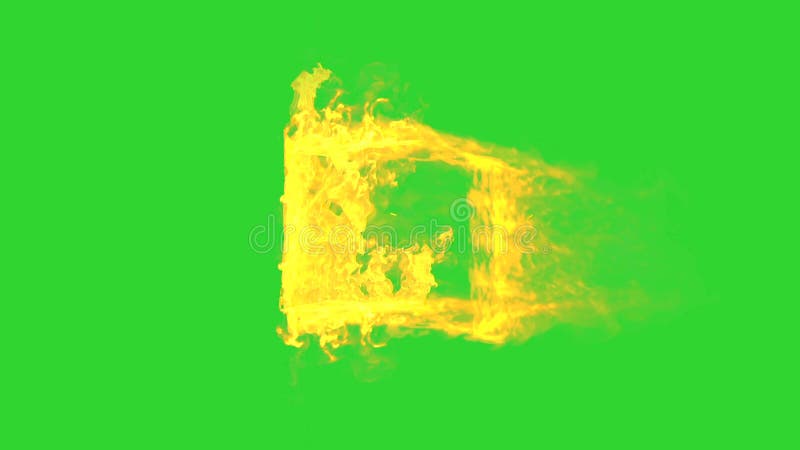 Fire Flame on Green Screen VFX 03 Stock Footage - Video of smoke ...