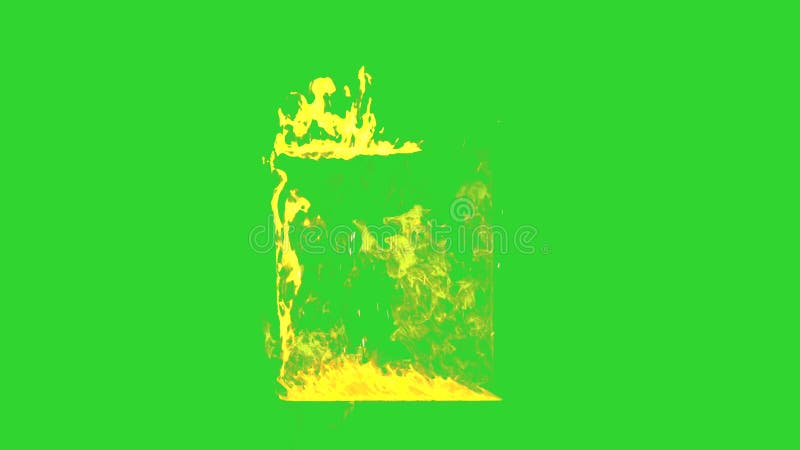 Fire Flame on Green Screen VFX Stock Video - Video of bright, light ...