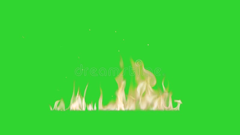 Fire Flame on Green Screen VFX Stock Video - Video of fireplace ...