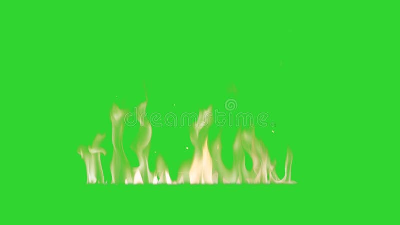 Fire Flame on Green Screen VFX Stock Video - Video of fiery, chroma ...