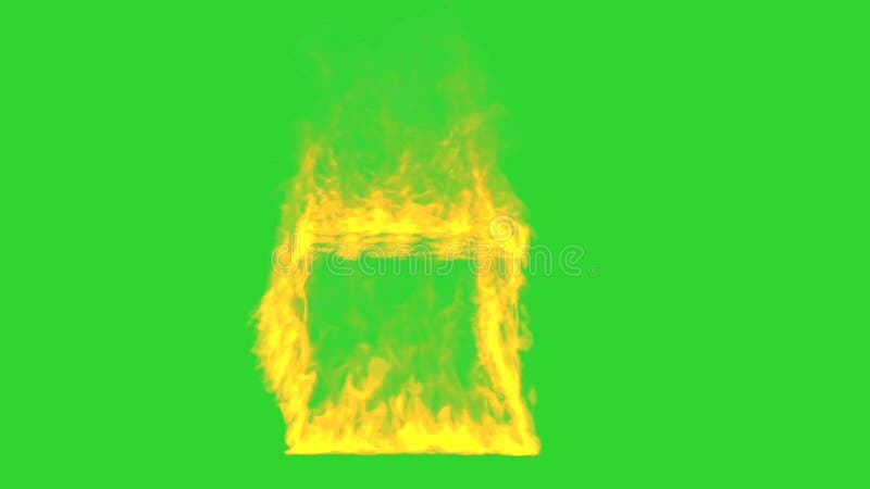 Fire Flame on Green Screen VFX Stock Footage - Video of blazing, frame ...