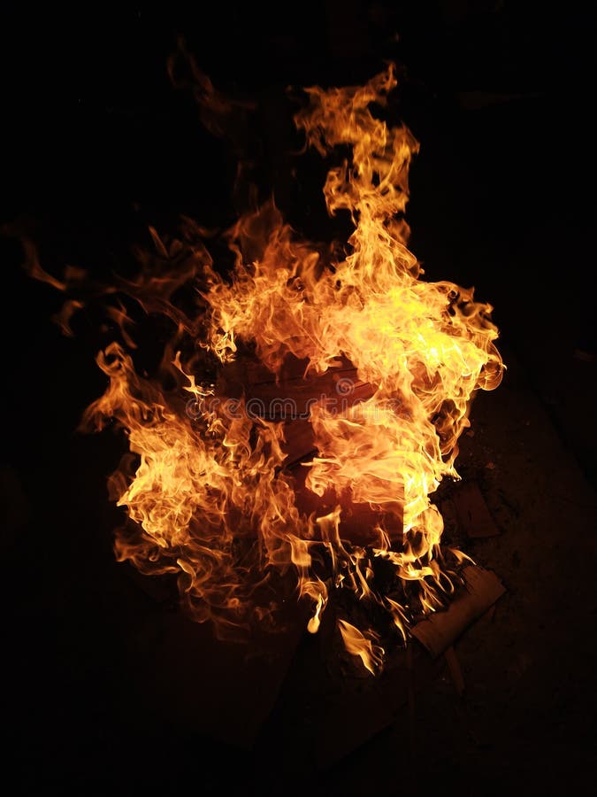 Fire flame with heat stock photo. Image of heat, bonfire - 169652604