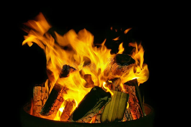Fire Flame Hot Dark Smoke Warm Bonfire Stock Photo - Image of blazing ...