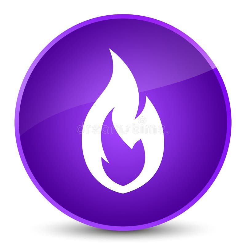 Fire Flame Icon Elegant Purple Round Button Stock Illustration ...