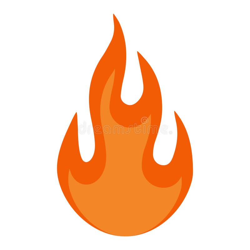 Fire Flame Icon, Fire Emitting Warm Heat, Campfire Flame Stock Vector ...