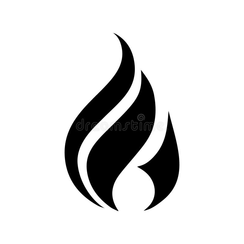 Fire flame icon stock vector. Illustration of burn, emblem - 263176752