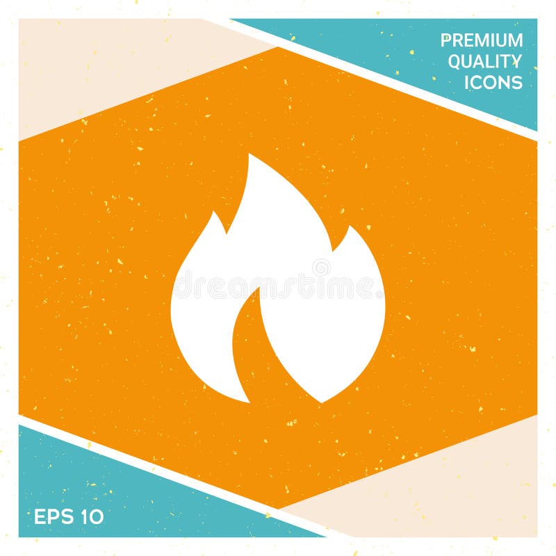 Fire, flame icon stock vector. Illustration of warm - 115841754