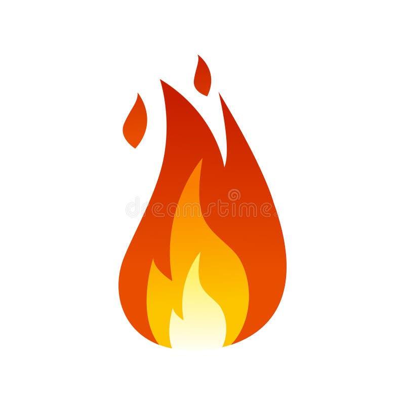 Fire Flame Icon. Fire Symbols Stock Illustration - Illustration of ...
