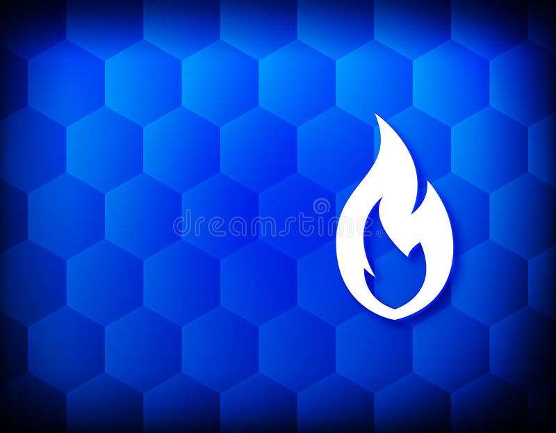 Fire Flame Icon Hexagon Creative Abstract Blue Background Seamless ...