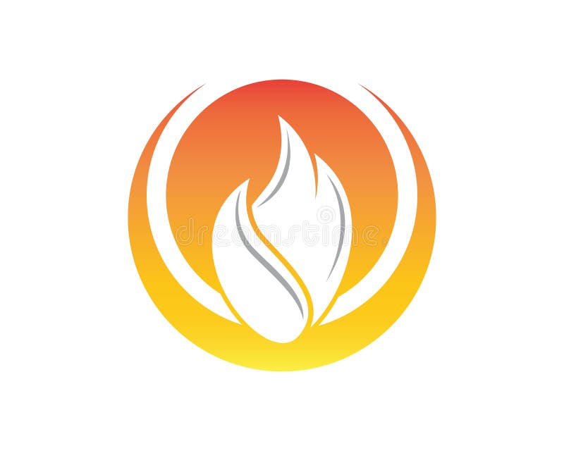 Fire Flame Icon Logo Vector Stock Vector - Illustration of flammable ...