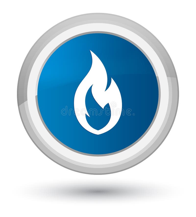 Fire Flame Icon Prime Blue Round Button Stock Illustration ...
