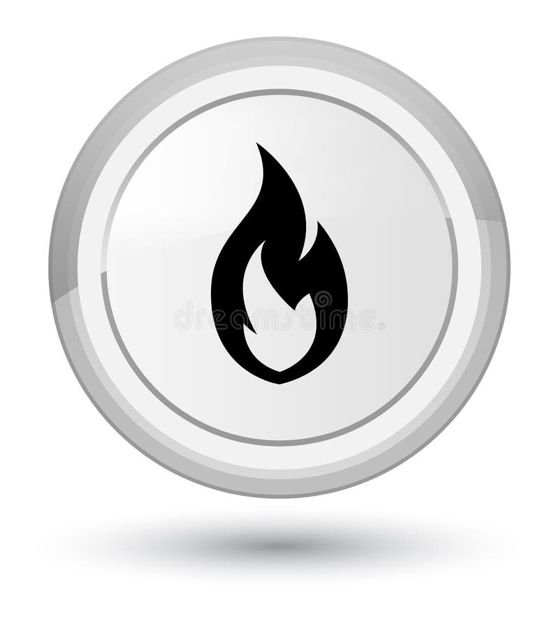 Fire Flame Icon Glossy Green Round Button Stock Illustration ...