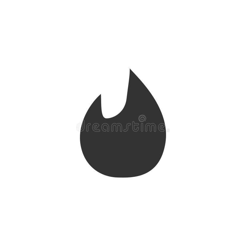 Fire Flame Icon in Simple Design. Vector Illustartion Stock Vector ...