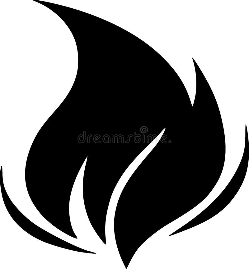 Fire Flame Icon in Solid Style Stock Illustration - Illustration of ...