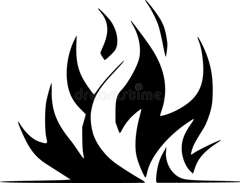 Fire Flame Icon in Solid Style Stock Illustration - Illustration of ...