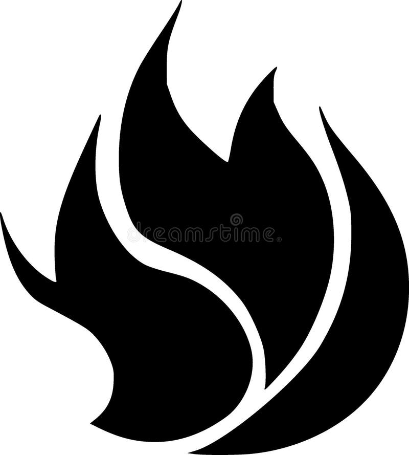 Fire Flame Icon Set, Flat Style Stock Illustration - Illustration of ...