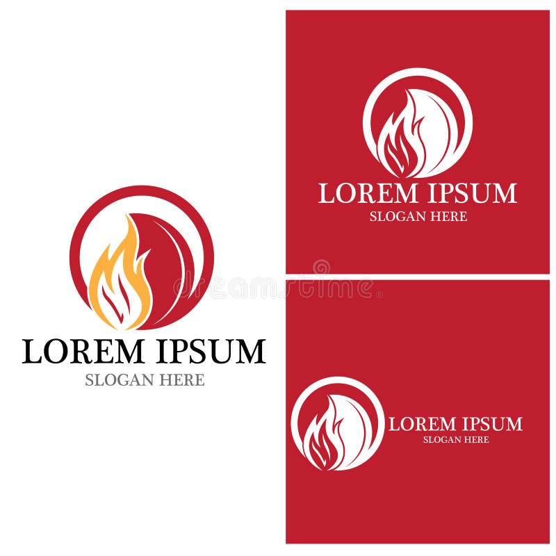 Fire Flame Icon and Symbol Vector Illustration Stock Illustration ...
