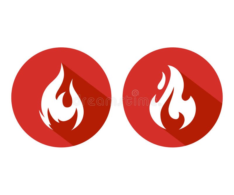 Fire and Flame Icons. Vector Fire Flames Sign Illustration Isolated ...