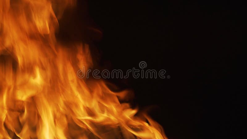 Fire Flame Isolate on Black Background. Burn Abstract Flames. Devil ...