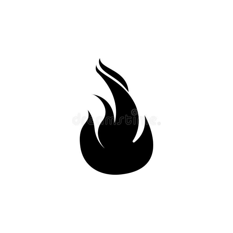 Fire, Flame Isolated Simple Icon Stock Illustration - Illustration of ...