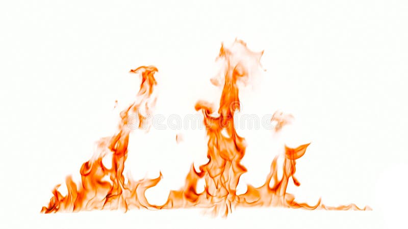 Fire Flames Isolated on White Background Stock Image - Image of blaze ...