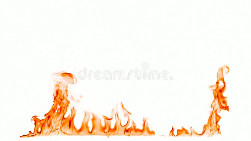 Fire Flames Isolated on White Background Stock Photo - Image of inferno ...