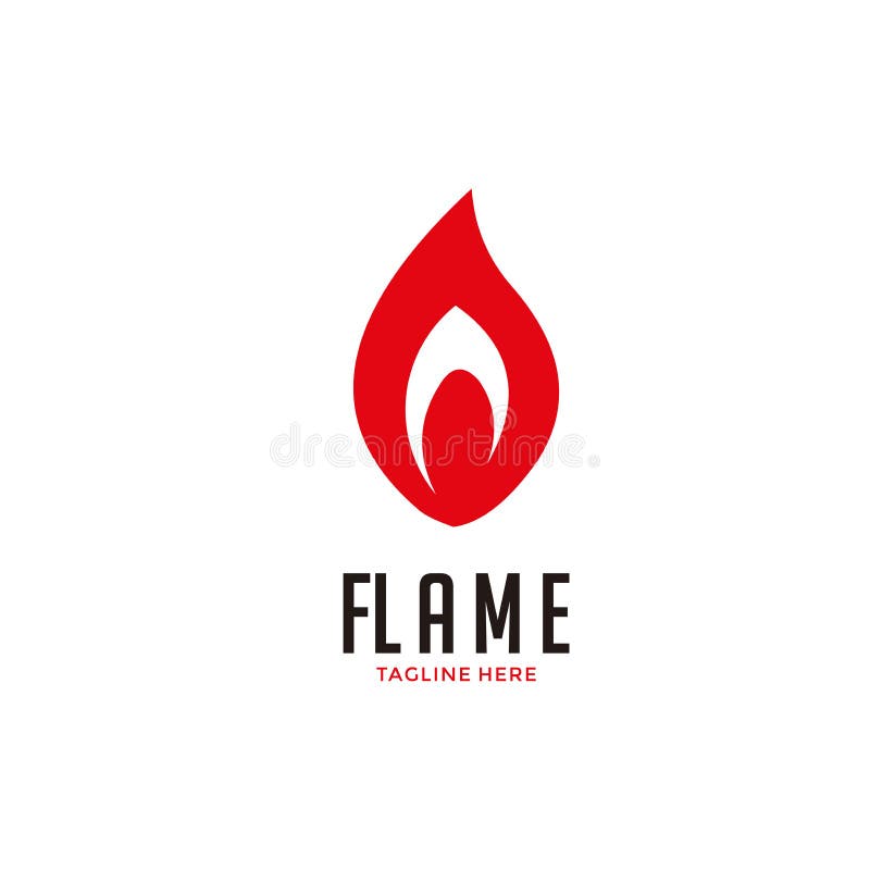 Fire Flame Logo Design Inspiration Stock Illustration - Illustration of ...