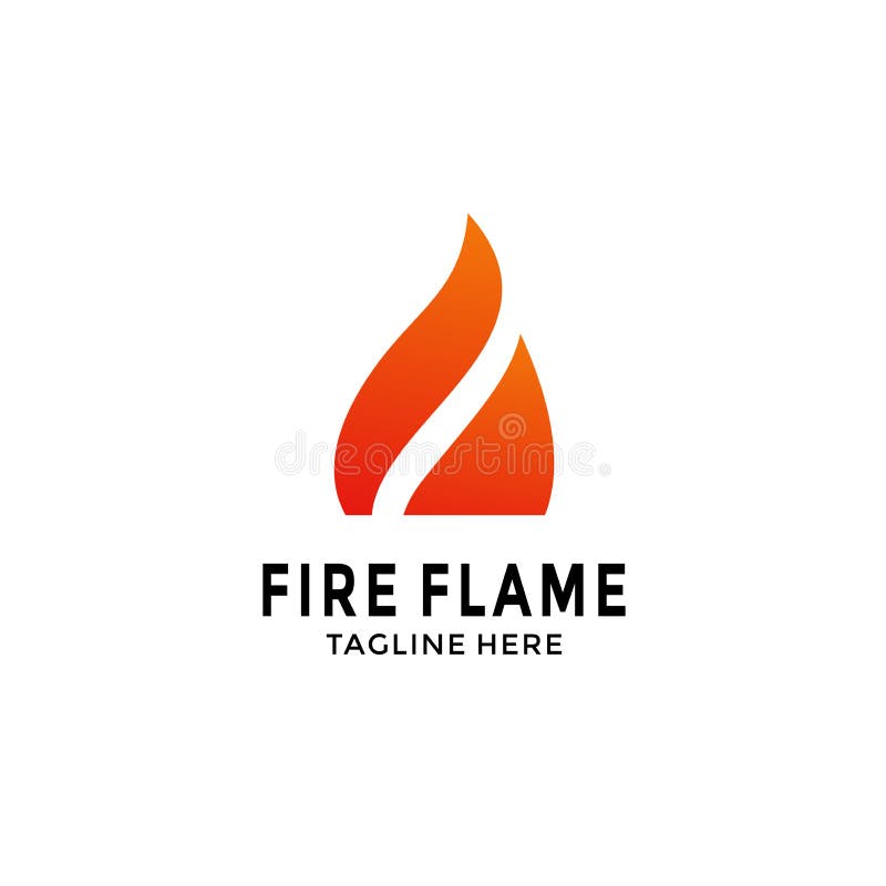 Fire Flame Logo Design Inspiration Stock Illustration - Illustration of ...