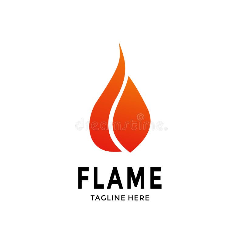 Fire Flame Logo Design Inspiration Stock Vector - Illustration of ...