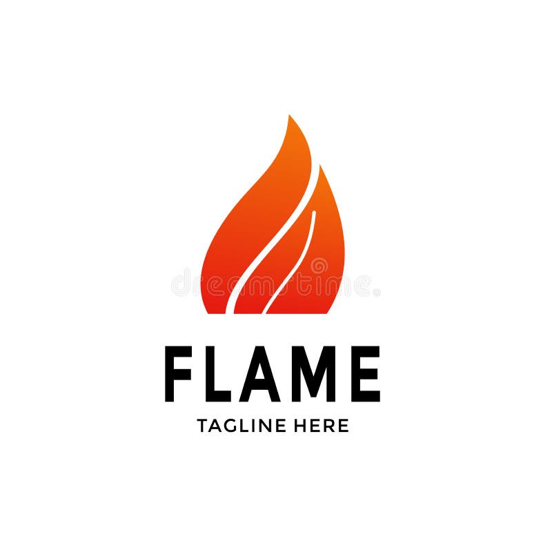 Fire Flame Logo Design Inspiration Stock Vector - Illustration of ...