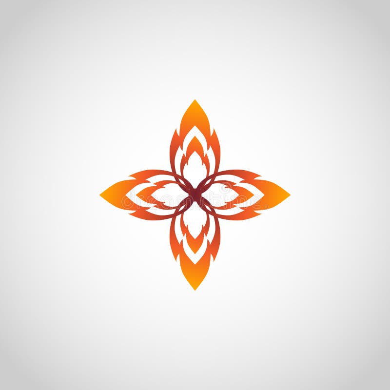 Fire Flame Logo Design Template Silhouette. Creative Burn Stock ...