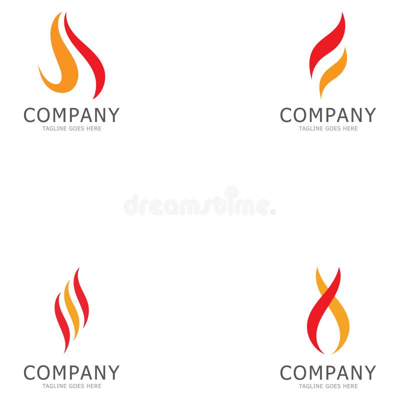 Fire Flame Logo Design Vector Icon Image Stock Vector - Illustration of ...