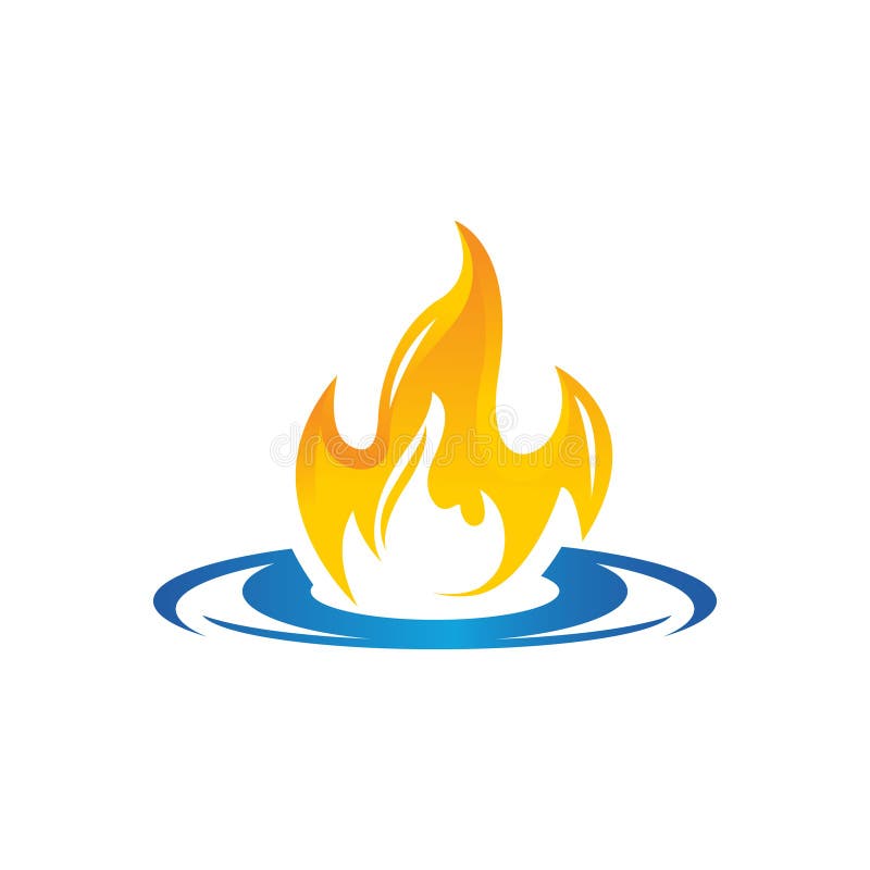 Fire Flame Logo Design Vector Template Drop Silhouette. Bonfire Elegant ...