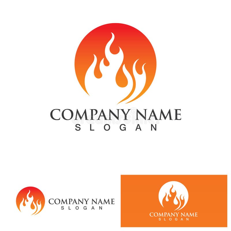 Fire Flame Logo Icon Vector Design Template Stock Vector - Illustration ...
