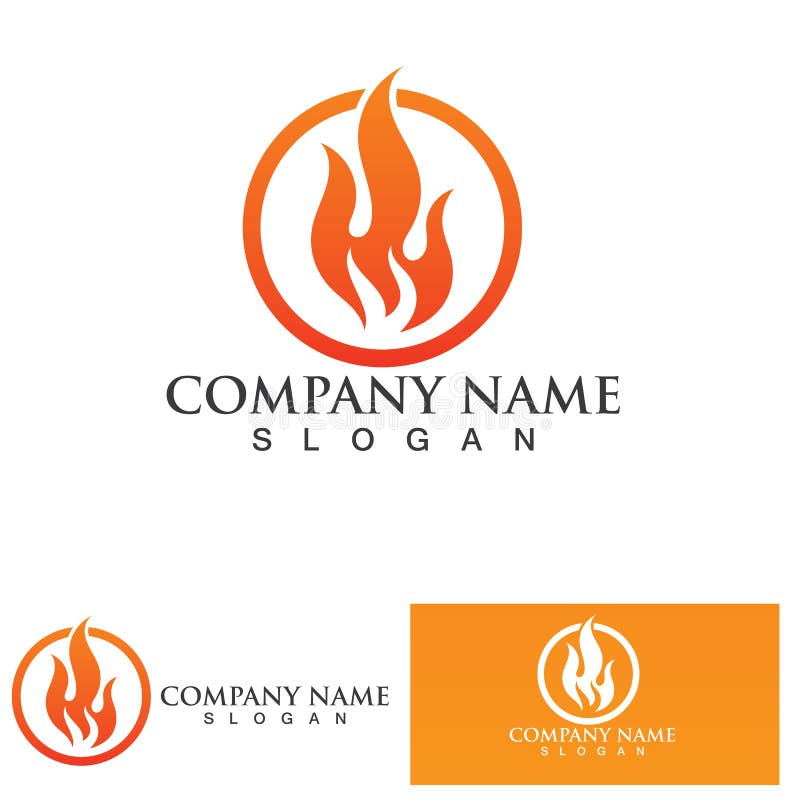 Fire Flame Logo Icon Vector Design Template Stock Vector - Illustration ...