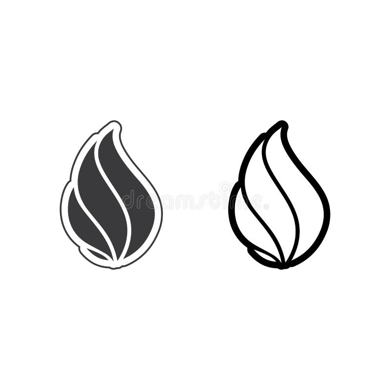Fire Flame Logo Icon Vector Design Template Stock Illustration ...