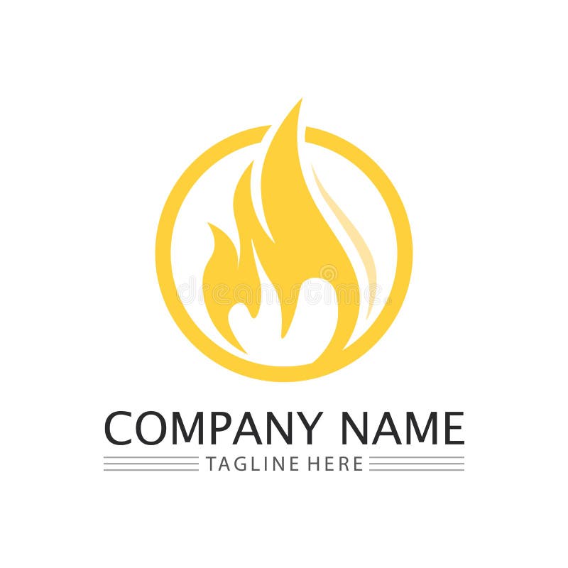 Fire Flame Logo Icon Vector Design Template Stock Illustration ...