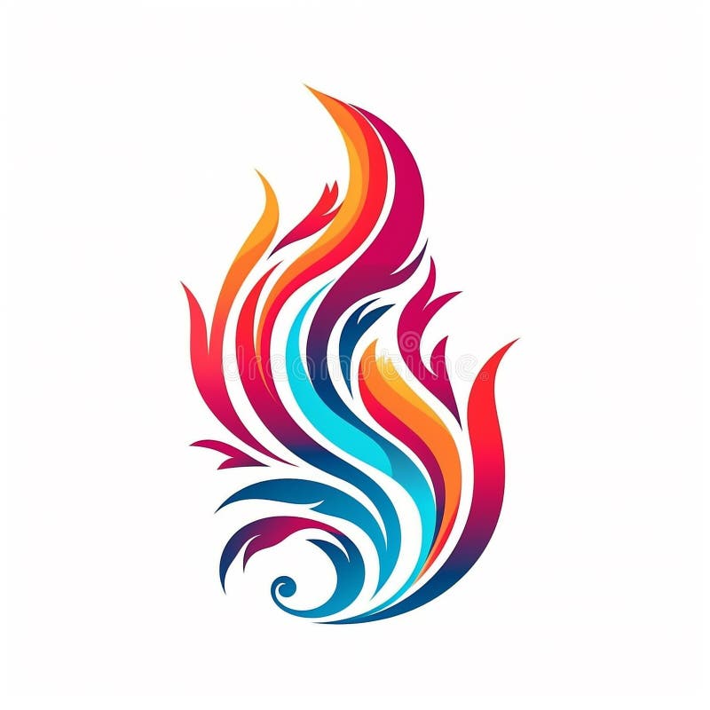 Fire flame logo stock illustration. Illustration of burning - 281426983
