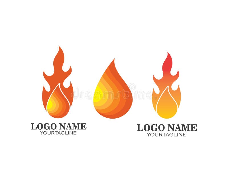 Fire flame Logo Template stock vector. Illustration of bonfire - 145225334
