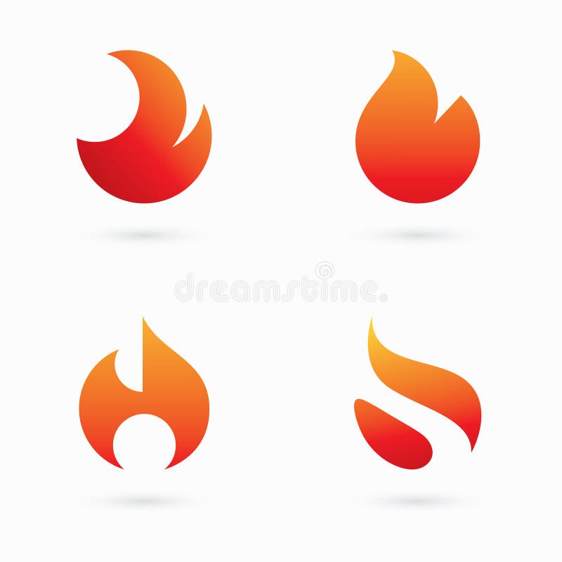 Fire Flame Logo Template Vector, Oil Gas Energy Logo Concept Stock ...