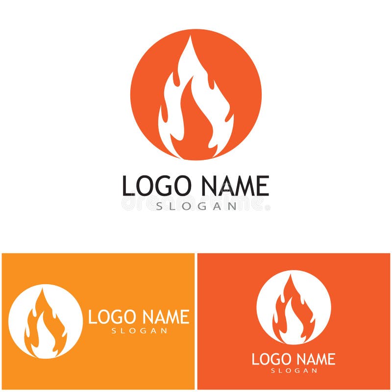 Fire Flame Logo Vector Concept Design Stock Vector - Illustration of ...
