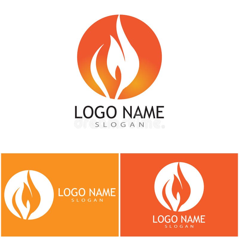 Fire Flame Logo Vector Concept Design Stock Vector - Illustration of ...