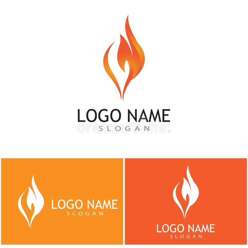 Fire Flame Logo Vector Concept Design Stock Vector - Illustration of ...