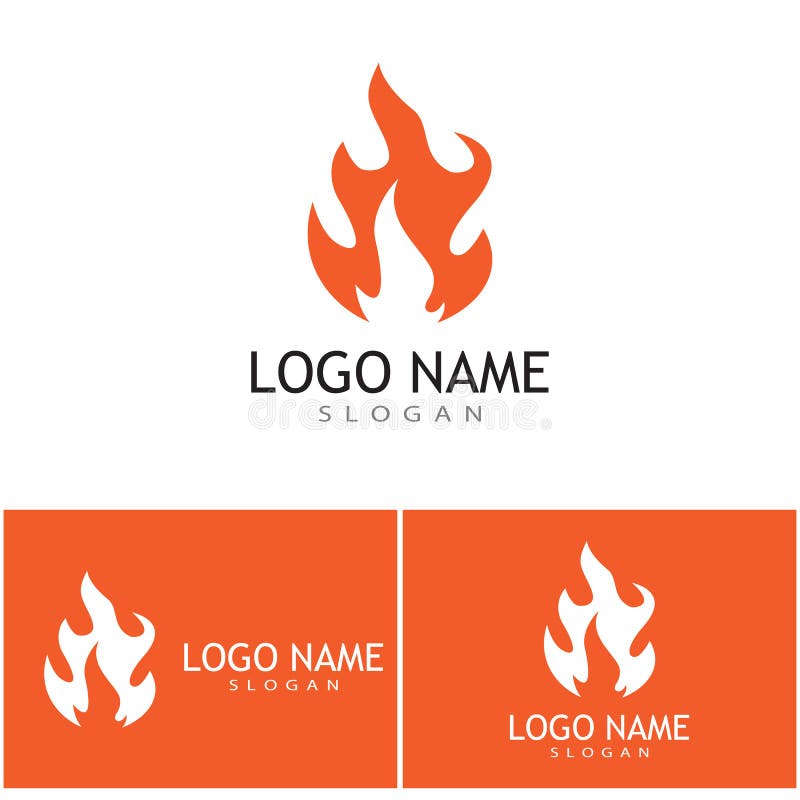 Fire Flame Logo Vector Concept Design Stock Vector - Illustration of ...