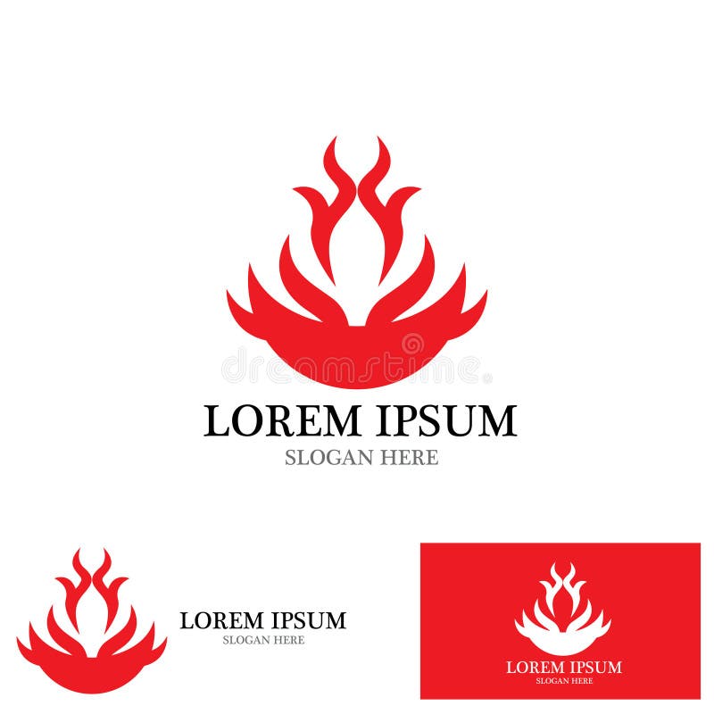 Fire Flame Logo Vector Template Illustration Stock Illustration ...